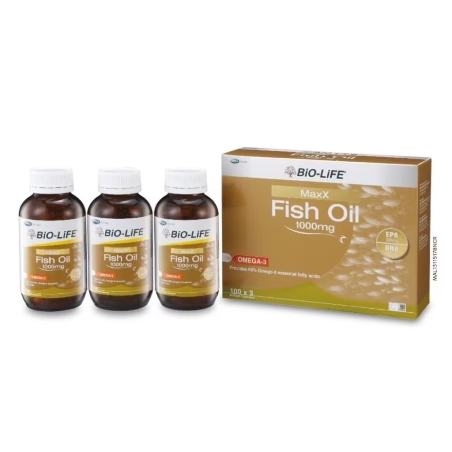 MaxX Fish Oil 1000mg Omega-3 3x100's - Watsons